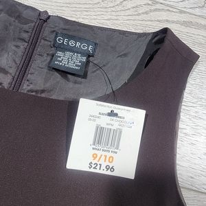 George | Dresses | Nwt George Elegant Chiffon Midi Dress Brown | Poshmark